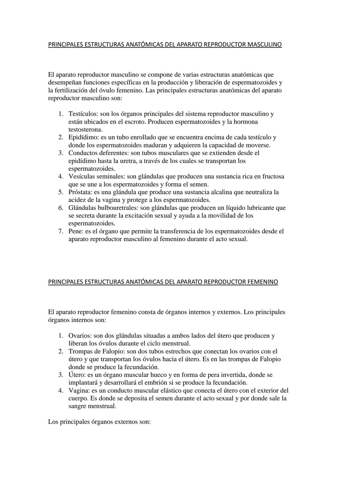 Explicado sencillamente: APARATO REPRODUCTOR HUMANO (Anatomía) - Knowunity